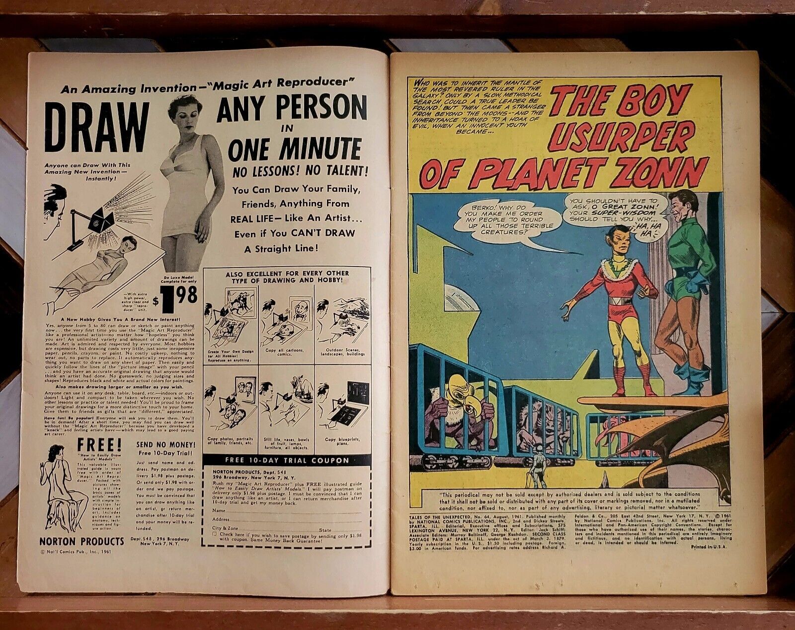 TALES of the UNEXPECTED #64 VG (DC 1961) 6 stories, Space Ranger ...