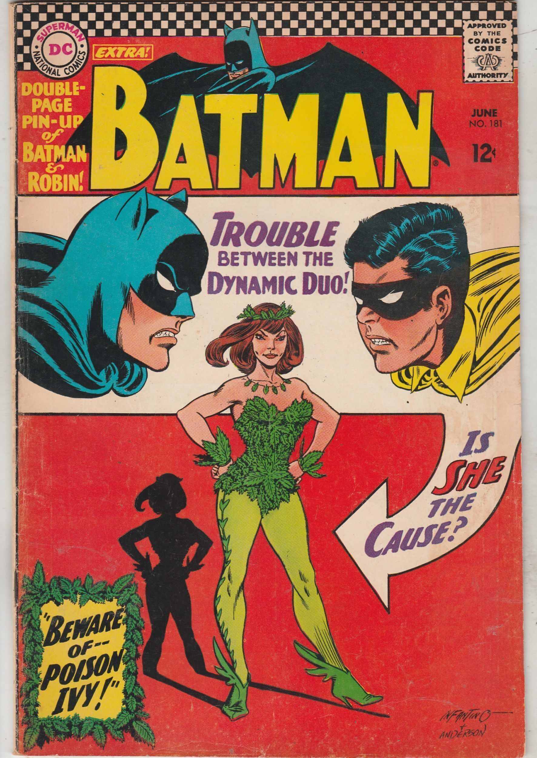Batman #181 (1966) 1st Poison Ivy!! With Pinup Page!! Mid-Grade FN ...