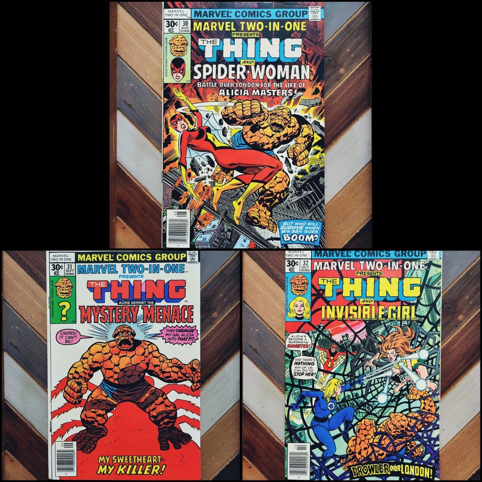 Marvel Two-In-One #30-32 (1977) Thing 2nd Spider-Woman & Invisible Girl ...