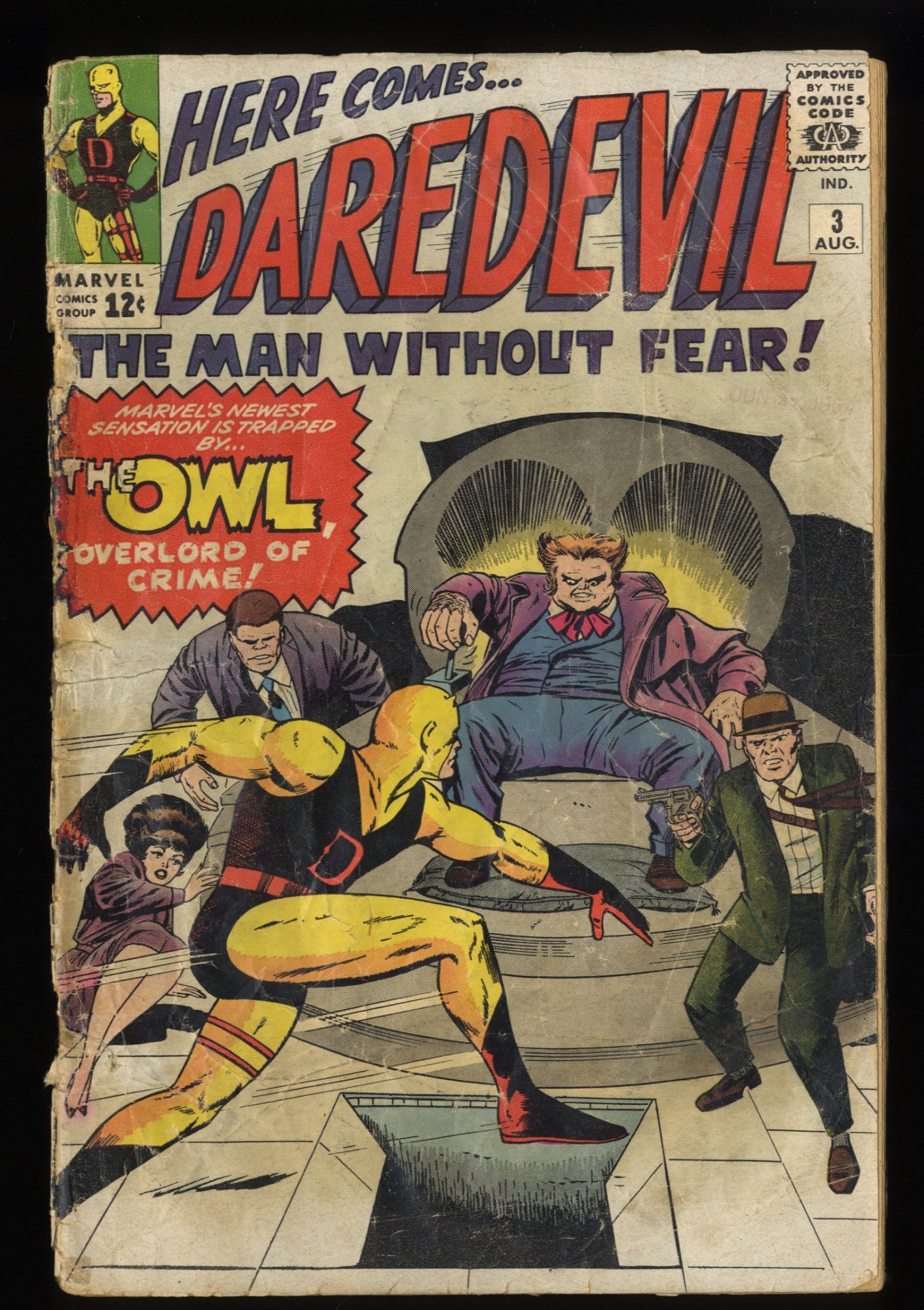 Daredevil #3 FA/GD 1.5 (Restored) 1st Appearance and Origin of the Owl ...