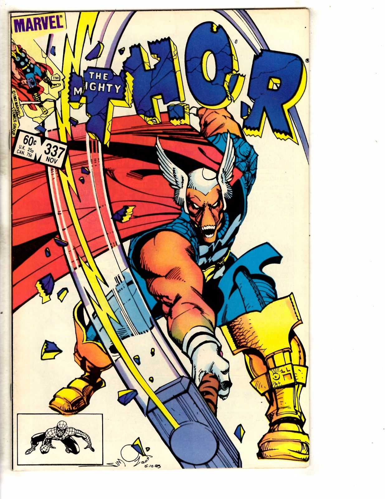 Mighty Thor # 337 VF Marvel Comic Book 1st Beta Ray Bill Appearance Key ...