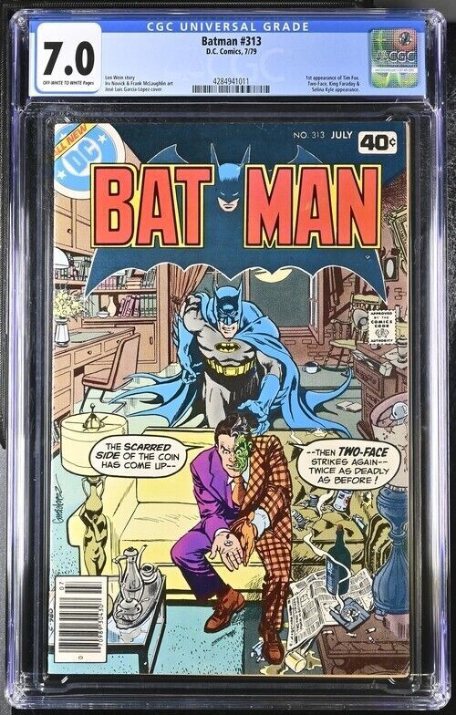 Batman #313 CGC 7.0 1st TIM FOX Two-Face King Faraday Selina Kyle ...