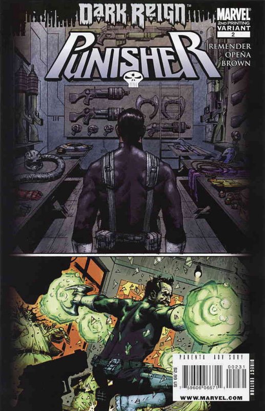 Punisher (8th Series) #2 (2nd) FN ; Marvel | Rick Remender Dark Reign ...