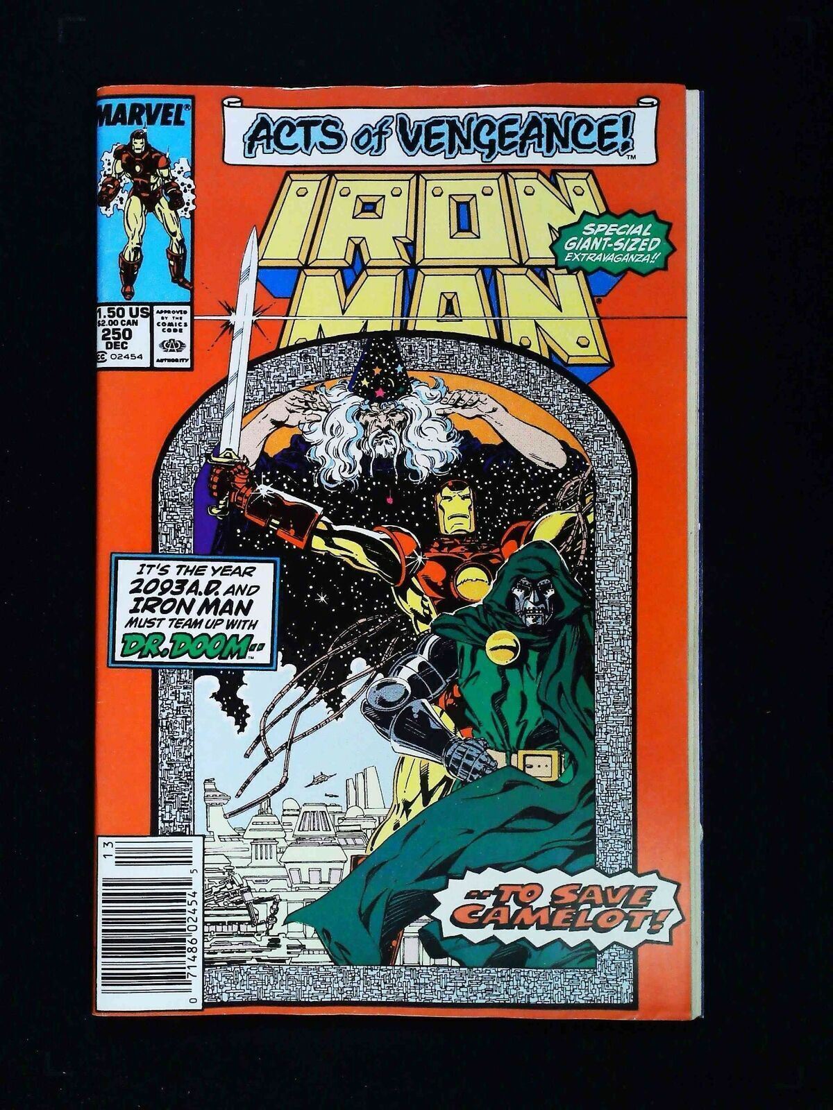 Iron Man 250 Marvel Comics 1989 Nm Newsstand Comic Books Copper