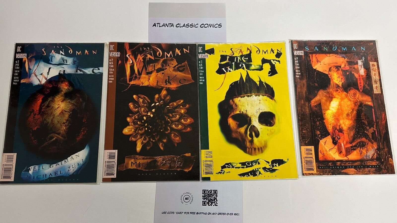 4 The Sandman DC Comics # 71 72 73 74 Gaiman Morpheus Hellblazer 12 CT7 ...