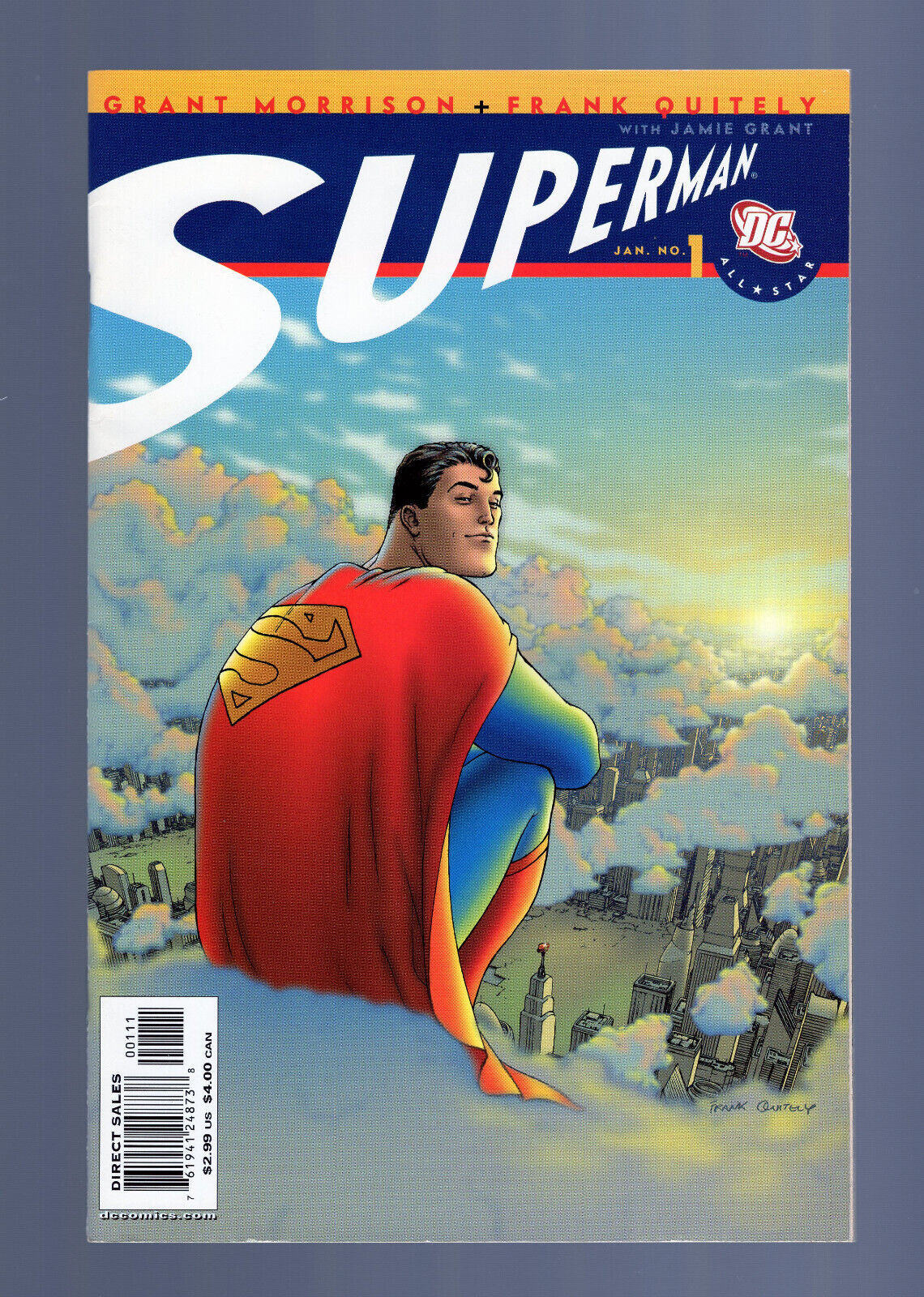 All Star Superman #1 - Jamie Grant, Frank Quitely Cover Art. (9.2) 2005 ...