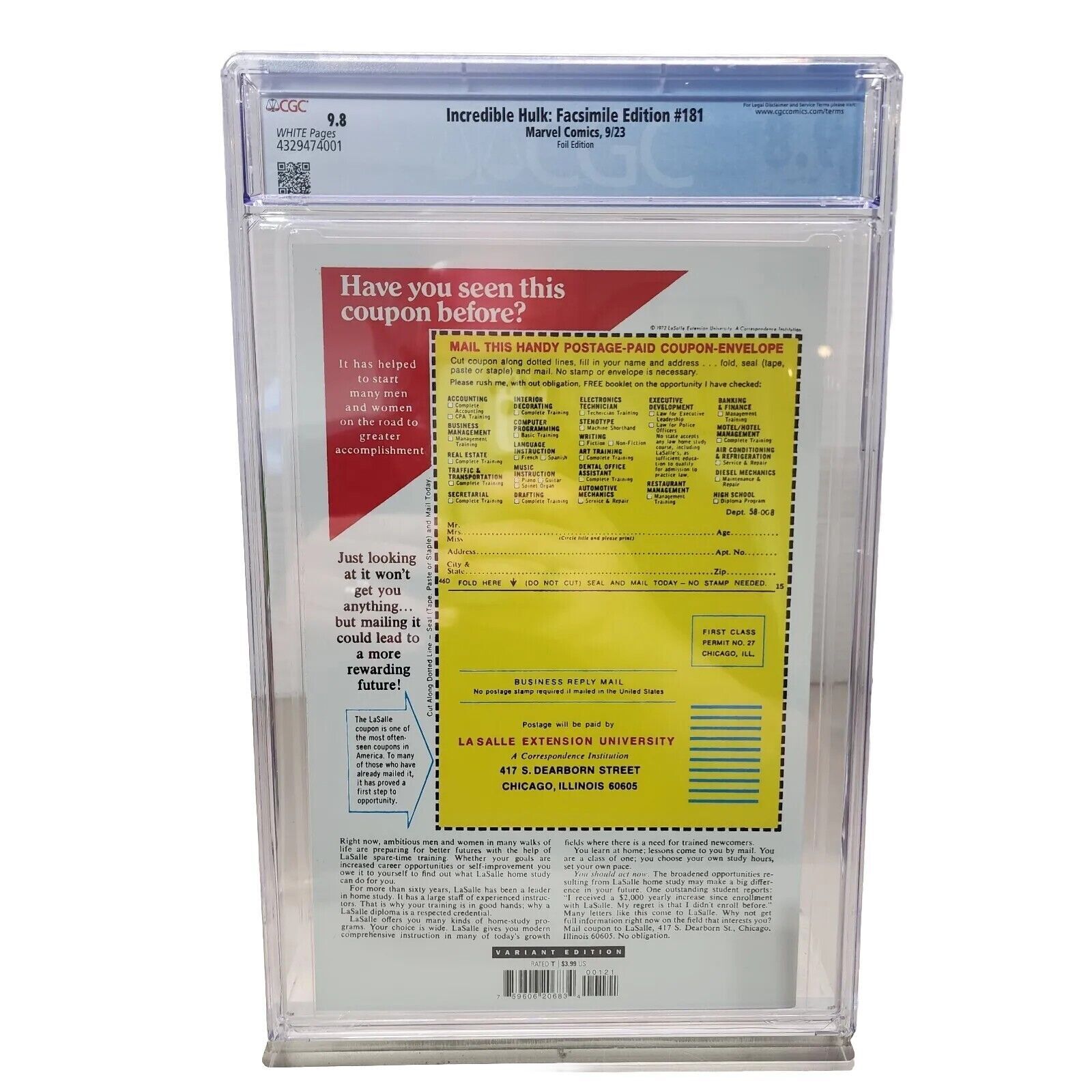 Incredible Hulk: Facsimile Edition #181 CGC 9.8 (Marvel 2023) FOIL ...