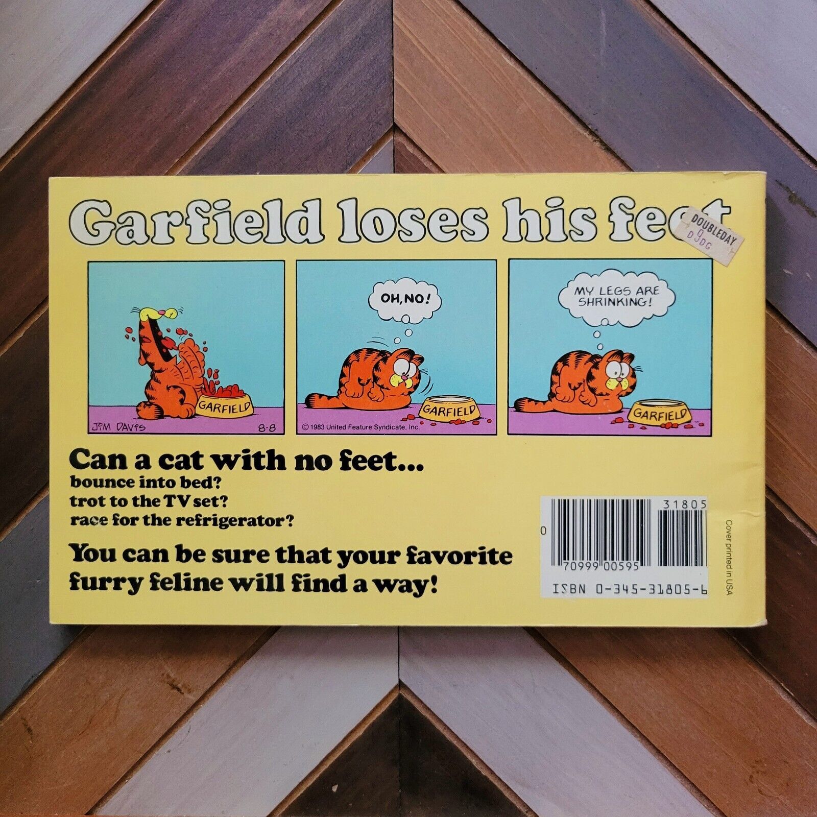 GARFIELD "LOSES HIS FEET" (Jim Davis 1984) His 9th Book / 1st Print ...