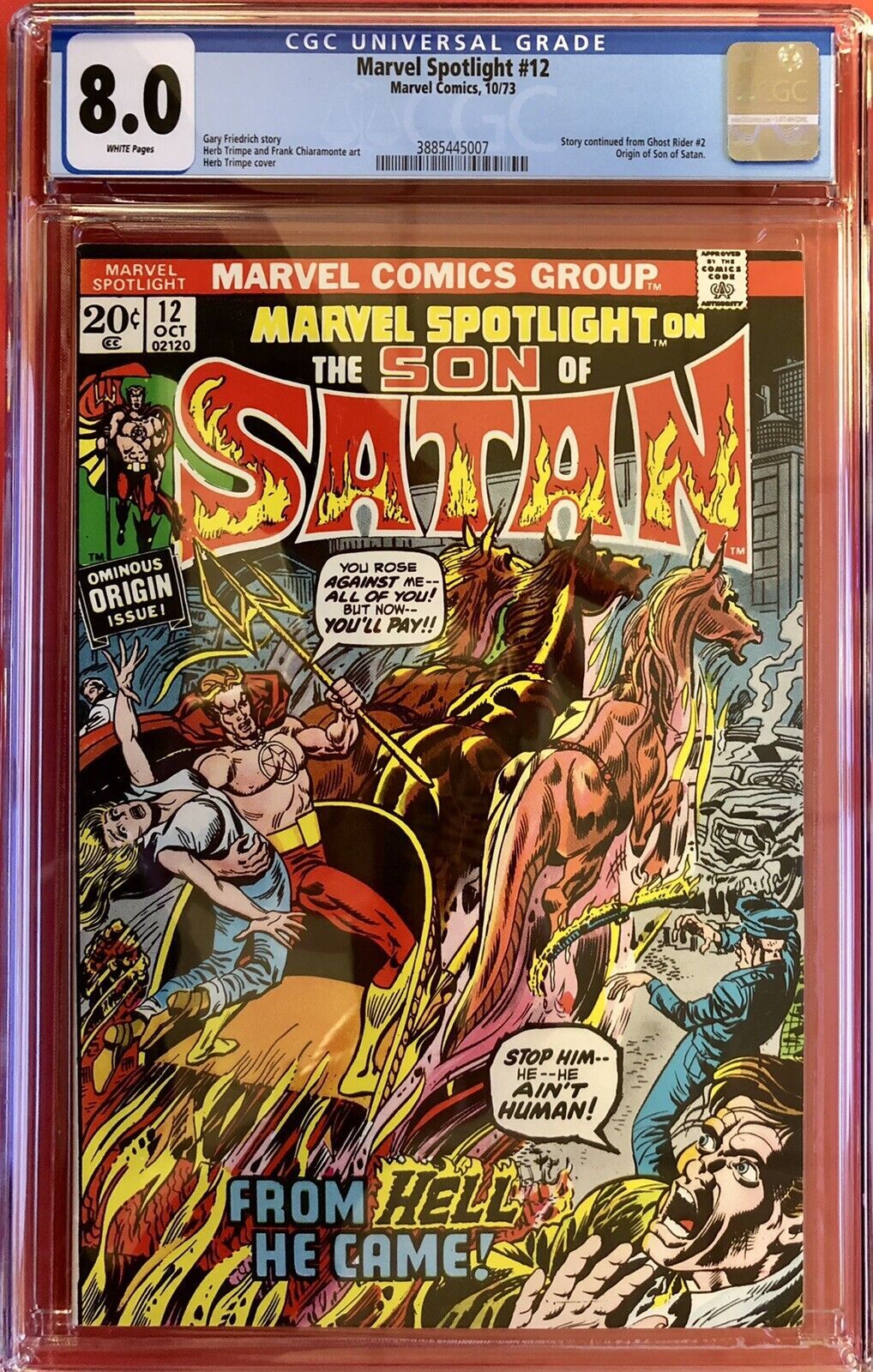 Marvel Spotlight #12 (1973) Origin of Daimon Hellstrom as Son of Satan ...