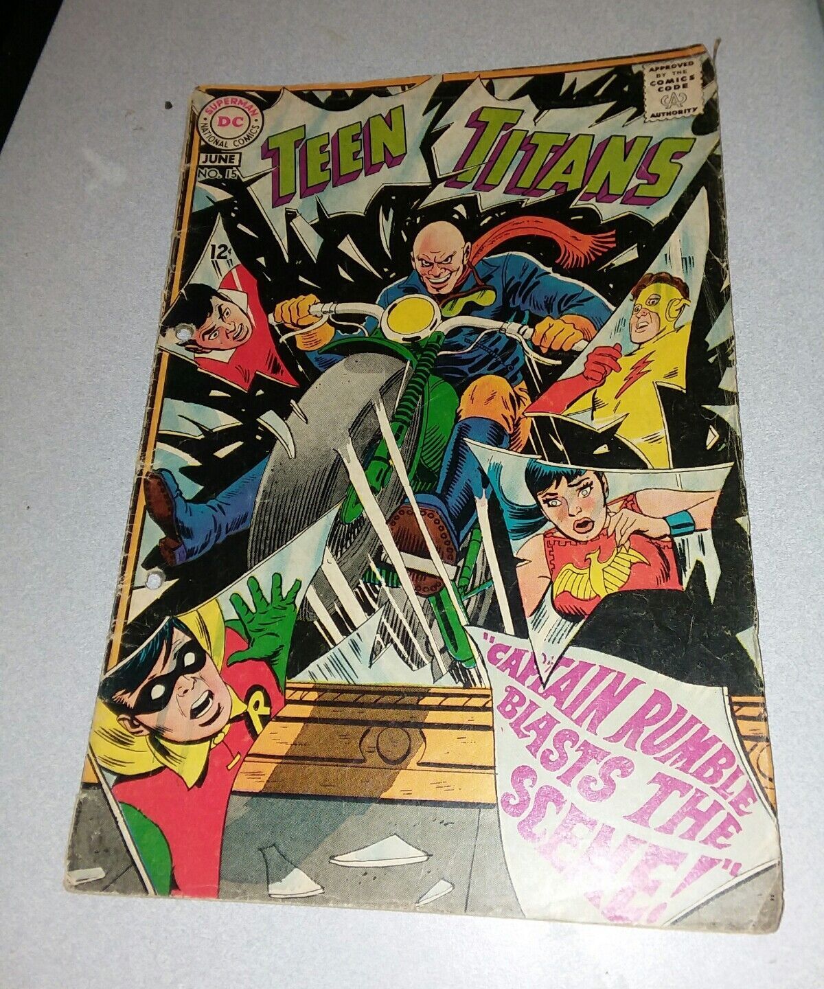 Teen Titans 15 1st appearance Captain Rumble Silver age DC Comics nick ...