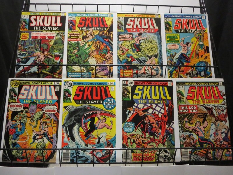 Skull the Slayer 1-8 Complete! (Marvel 1975) Aliens Time Travel Dinos ...
