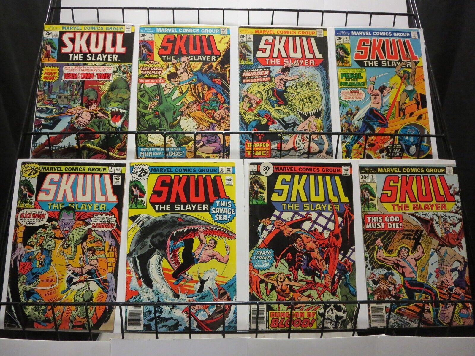 Skull the Slayer 1-8 Complete! (Marvel 1975) Aliens Time Travel Dinos ...