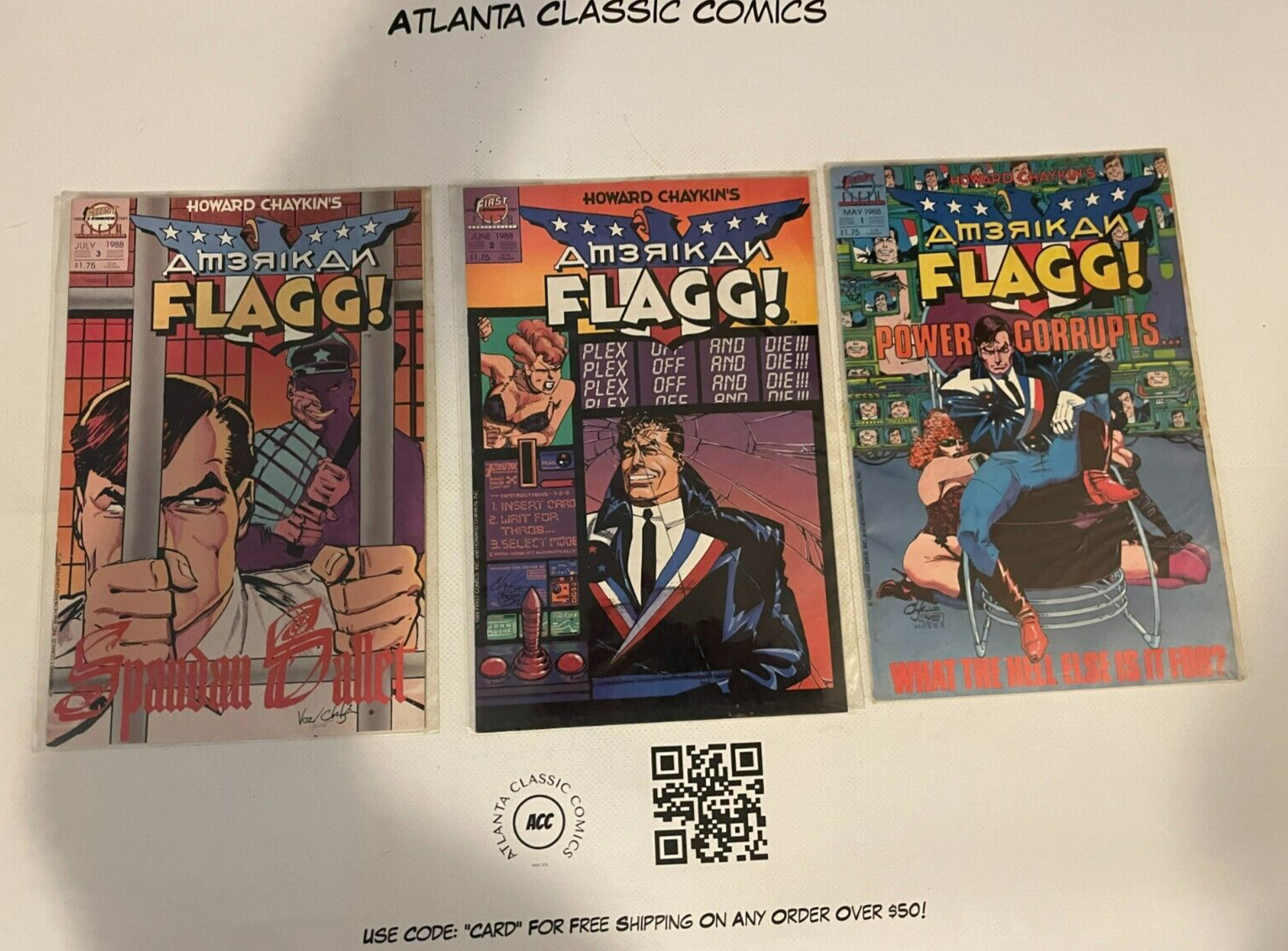 3 American FLAGG Comics First Comics #1 2 3 51 MT3 | Comic Books ...