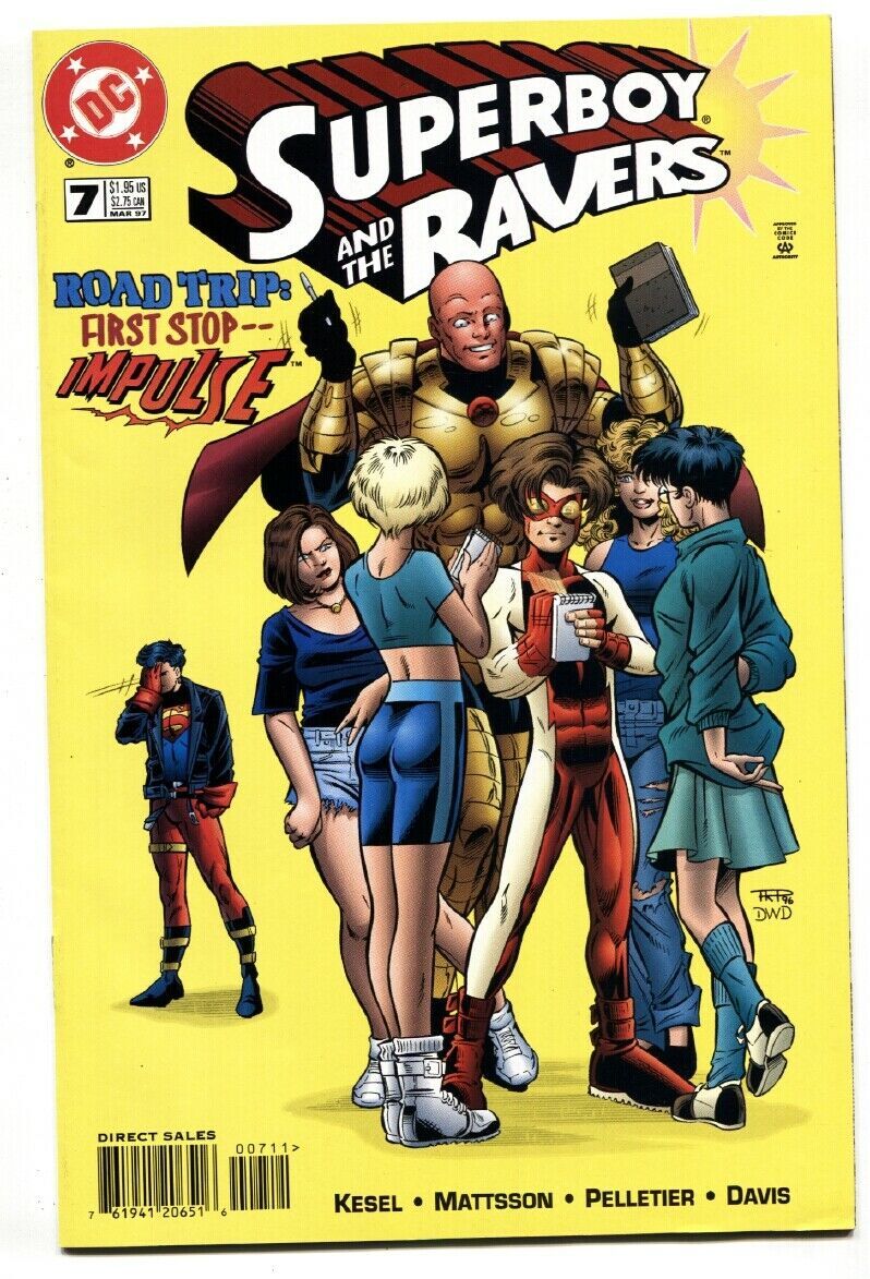 Superboy and the Ravers #7-1991 Superboy vs. Impulse race issue | Comic ...