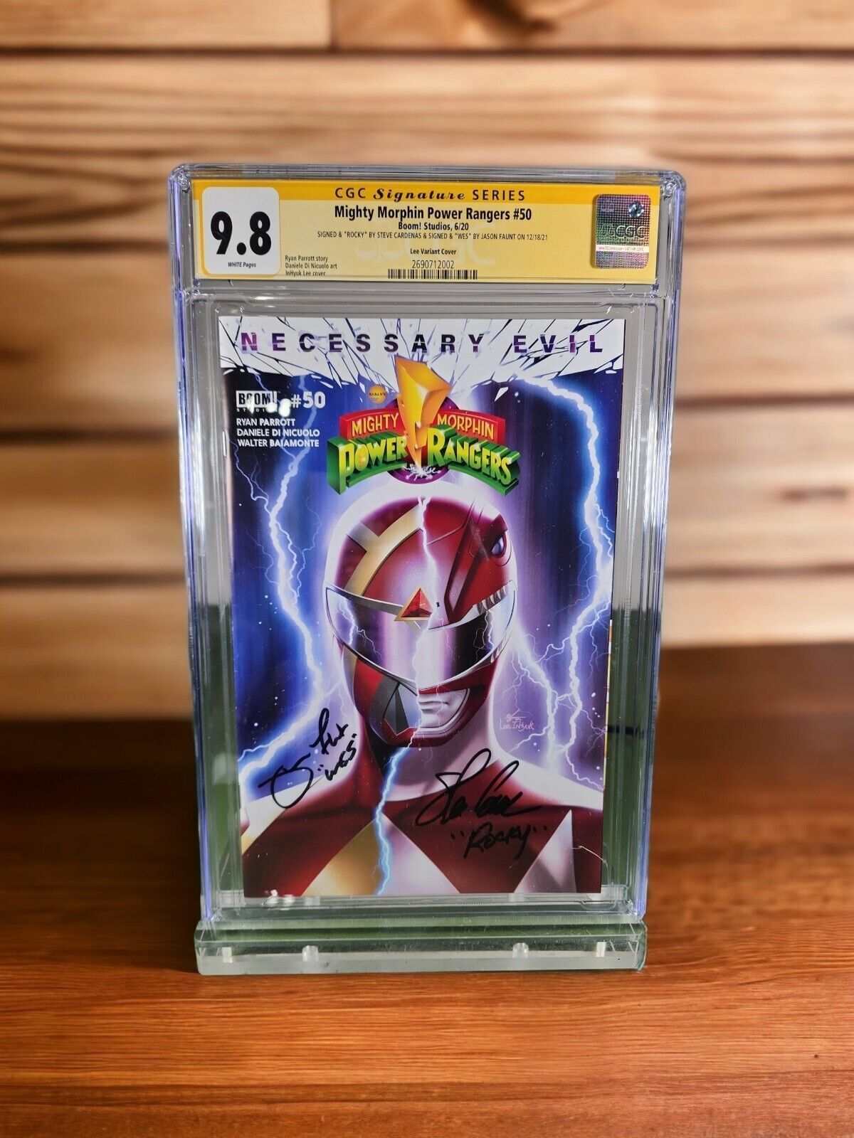 MIGHTY MORPHIN POWER RANGERS #50 CGC 9.8 Double Signed Cardenas & Faunt ...