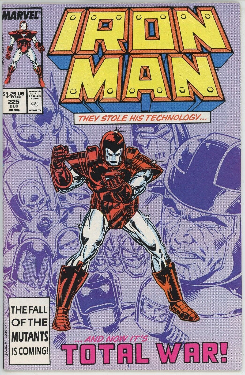Iron Man 225 1968 8 0 Vf Armor Wars Part 1 Comic Books