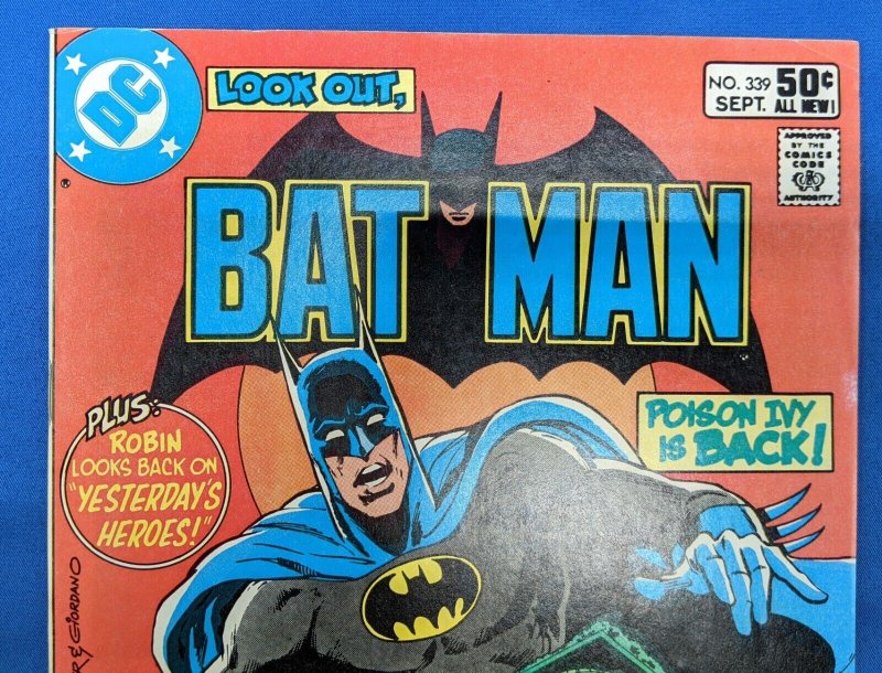 Batman #339 (1981) - Vintage Poison Ivy and Bruce Wayne "A Sweet Kiss ...