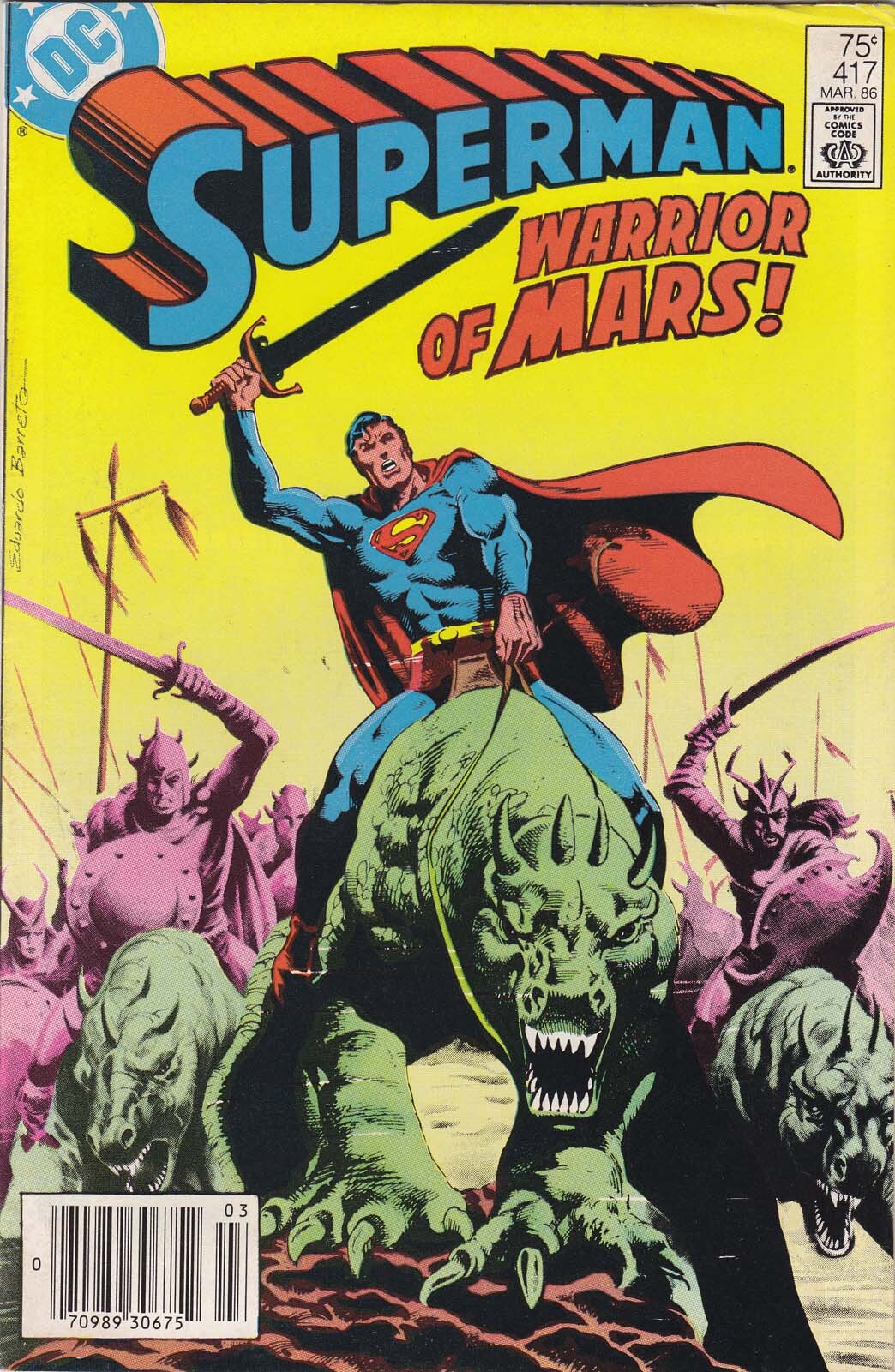 Superman (1st Series) #417 (Newsstand) FN ; DC | Warrior of Mars ...