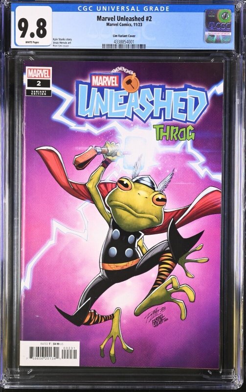 Marvel Unleashed #2 CGC 9.8 Throg Thor Frog of Thunder Variant Ron Lim ...