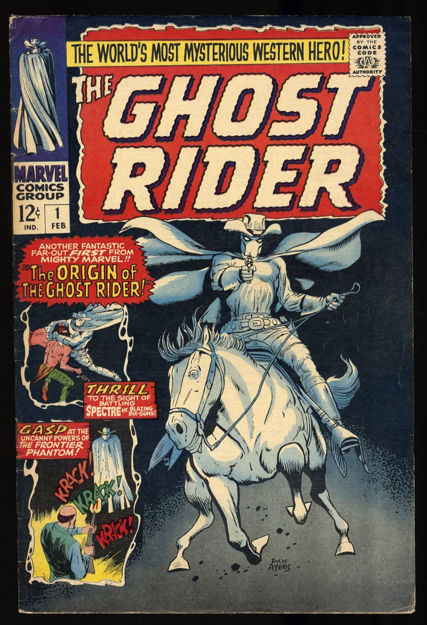 Ghost Rider (1967) #1 FN+ 6.5 Origin 1st Appearance Carter Slade ...