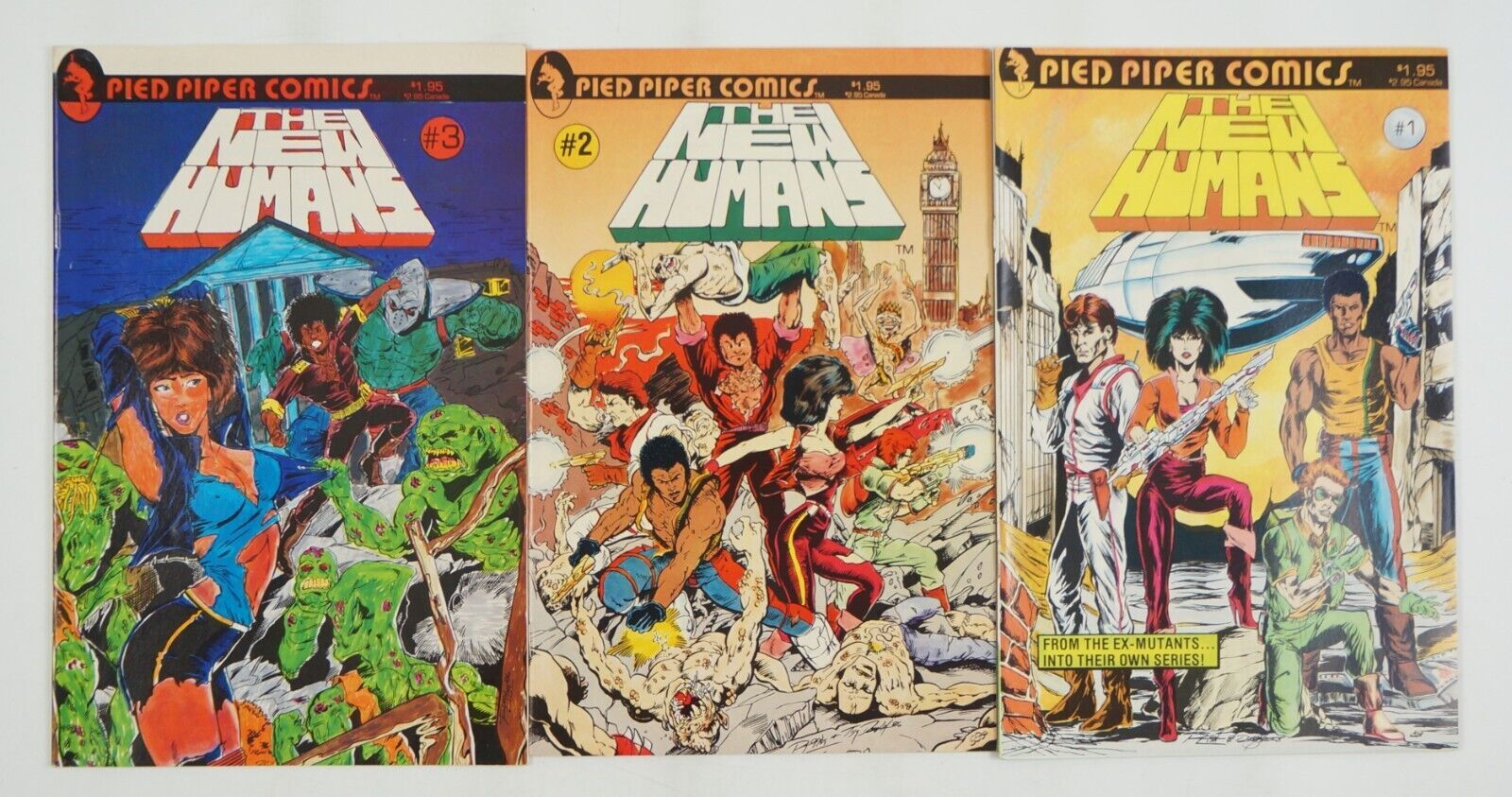 New Humans #1-3 VF complete series - Ron Lim art - Ex-Mutants spin-off ...