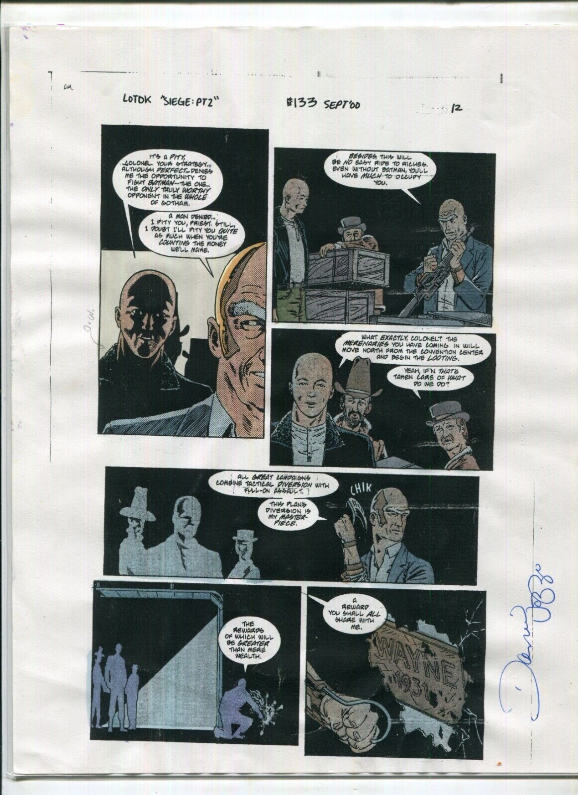 Legends of The Dark Knight #133 p.12 2000 Color Guide art by Danny ...