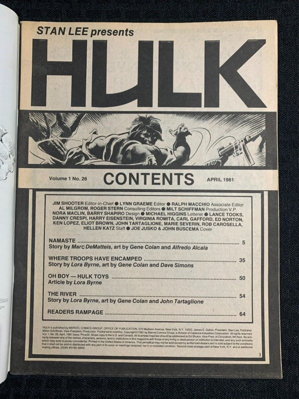 1981 HULK Magazine #26 FN 6.0 John Buscema & Joe Jusko Cover | Comic ...