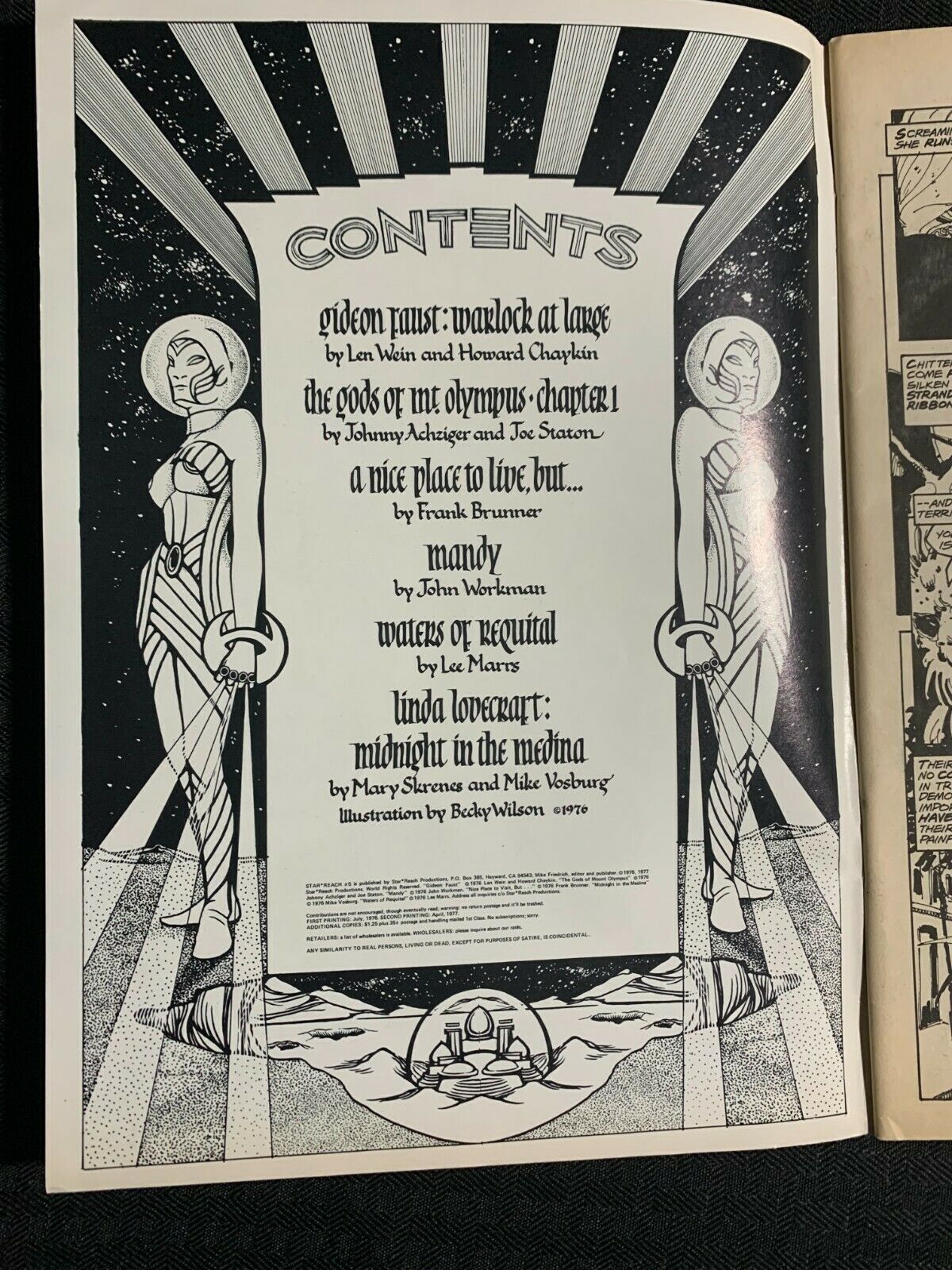 1977 STAR REACH #5 FVF 7.0 Gideon Faust by Howard Chaykin / 2nd ...