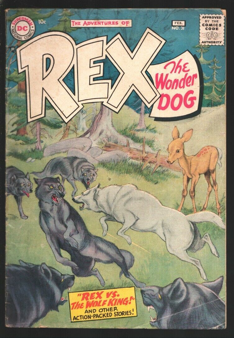 Adventures Of Rex The Wonder Dog #31 1957-Detective Chimp-Rex vs The ...