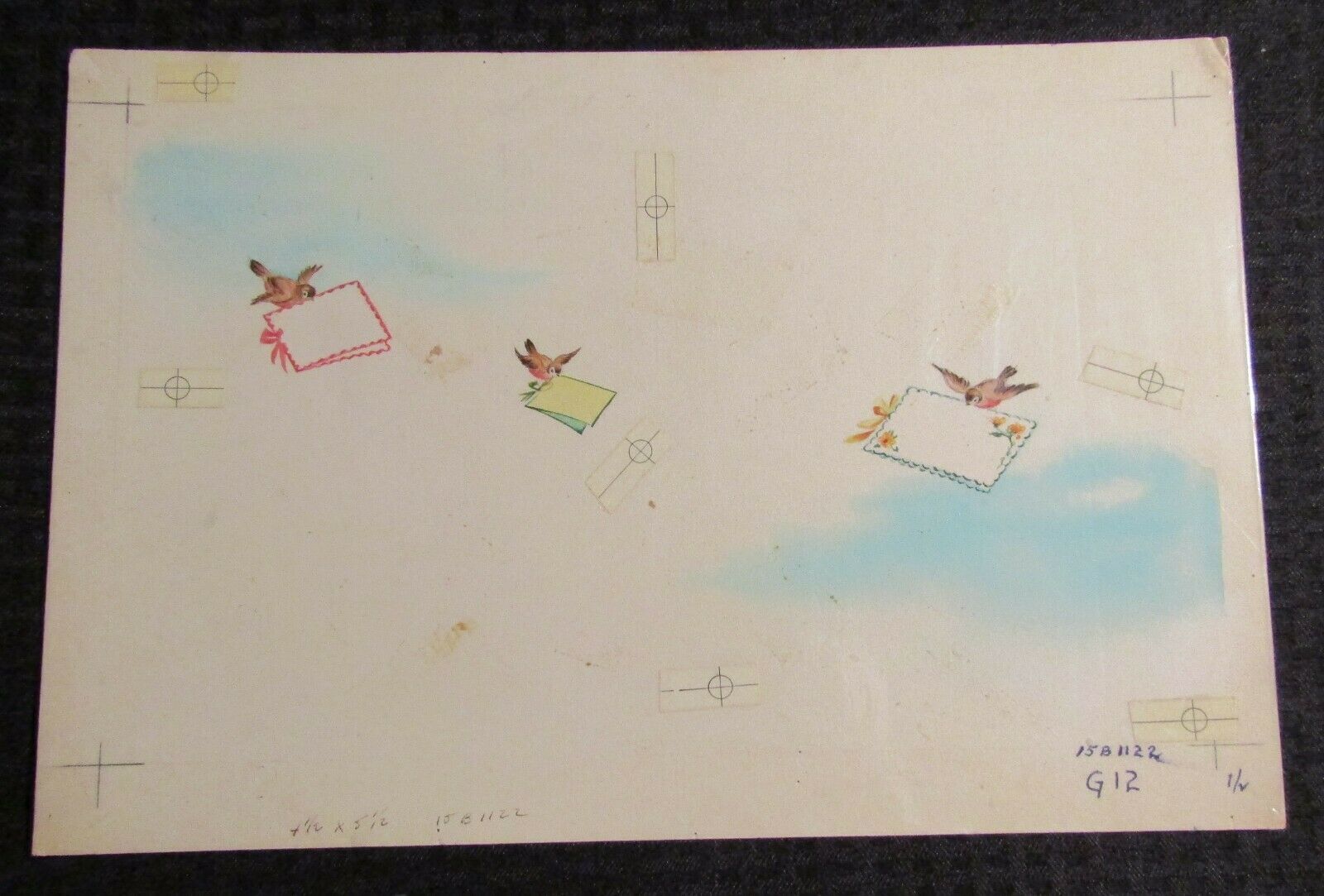 HAPPY BIRTHDAY Flying Birds with Note Cards 15x10" Greeting Card Art # ...