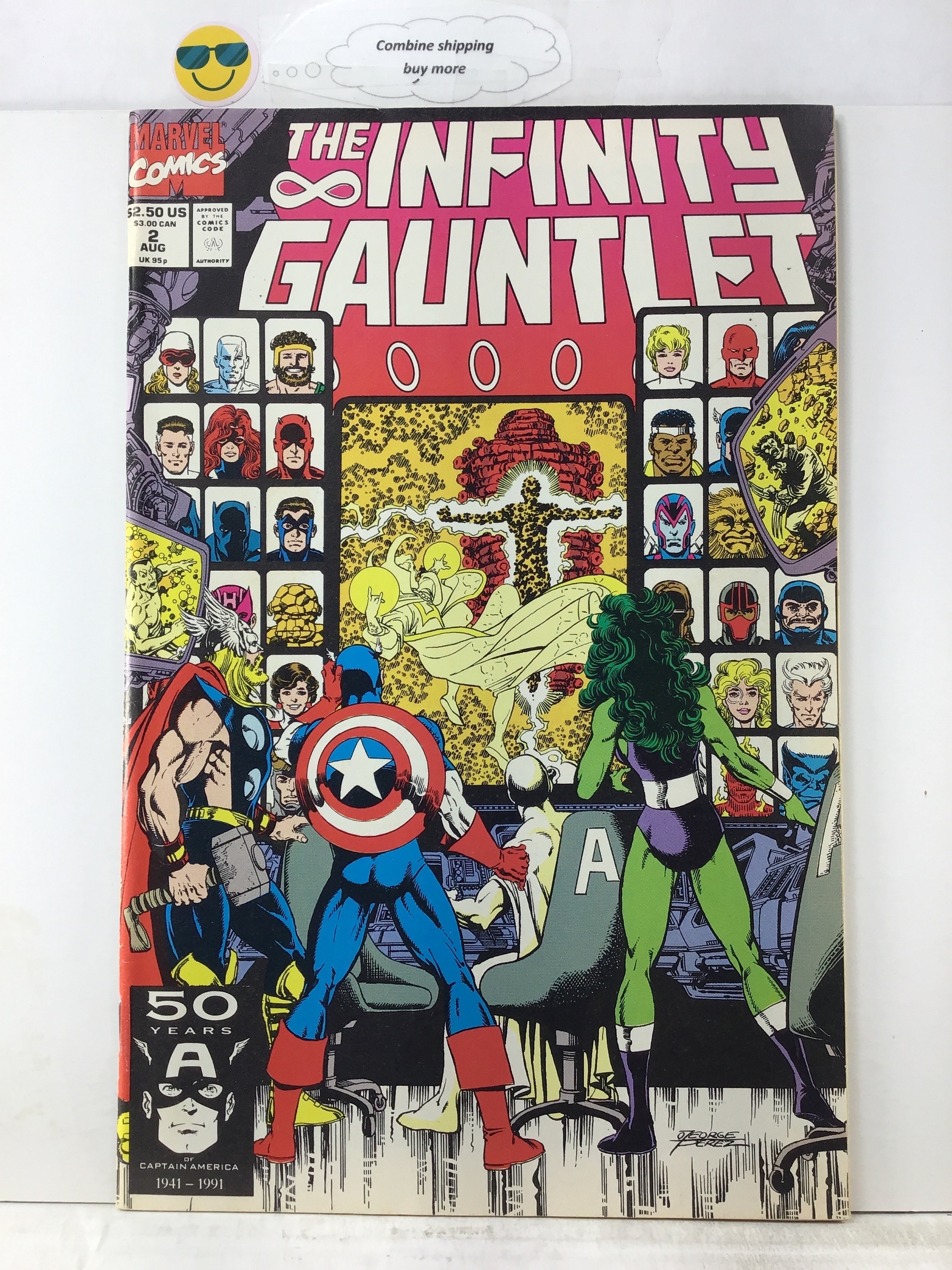 The Infinity Gauntlet #2 (1991) key 1st cameo app of the goddess Perez ...