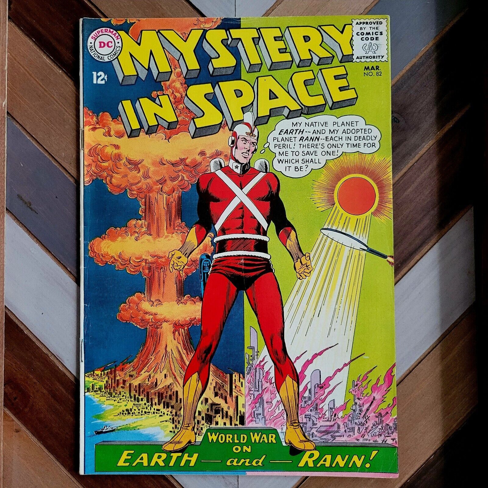 MYSTERY in SPACE #82 FN (DC 1963) ADAM STRANGE in "World War on Earth ...