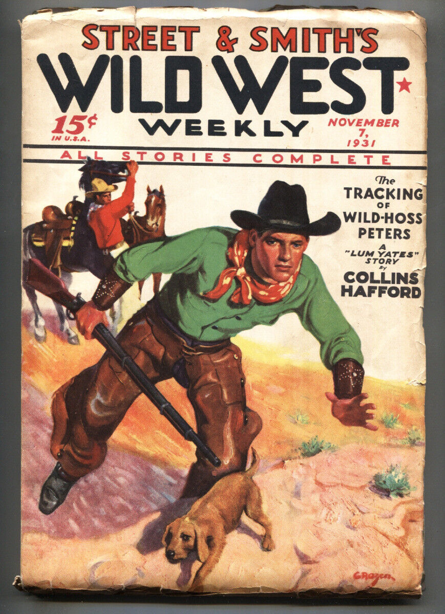 Wild West Weekly Nov 7 1931-George Rozen cover art-Rare Pulp Magazine ...