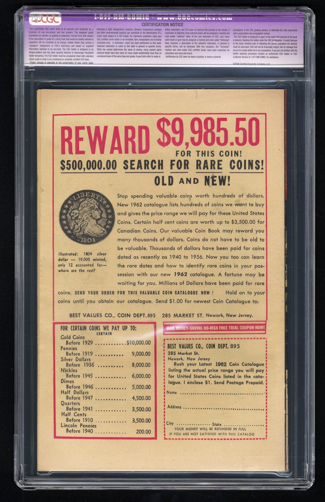 Strange Tales #104 CGC FN+ 6.5 (Restored) 1st Appearance of Paste-Pot ...