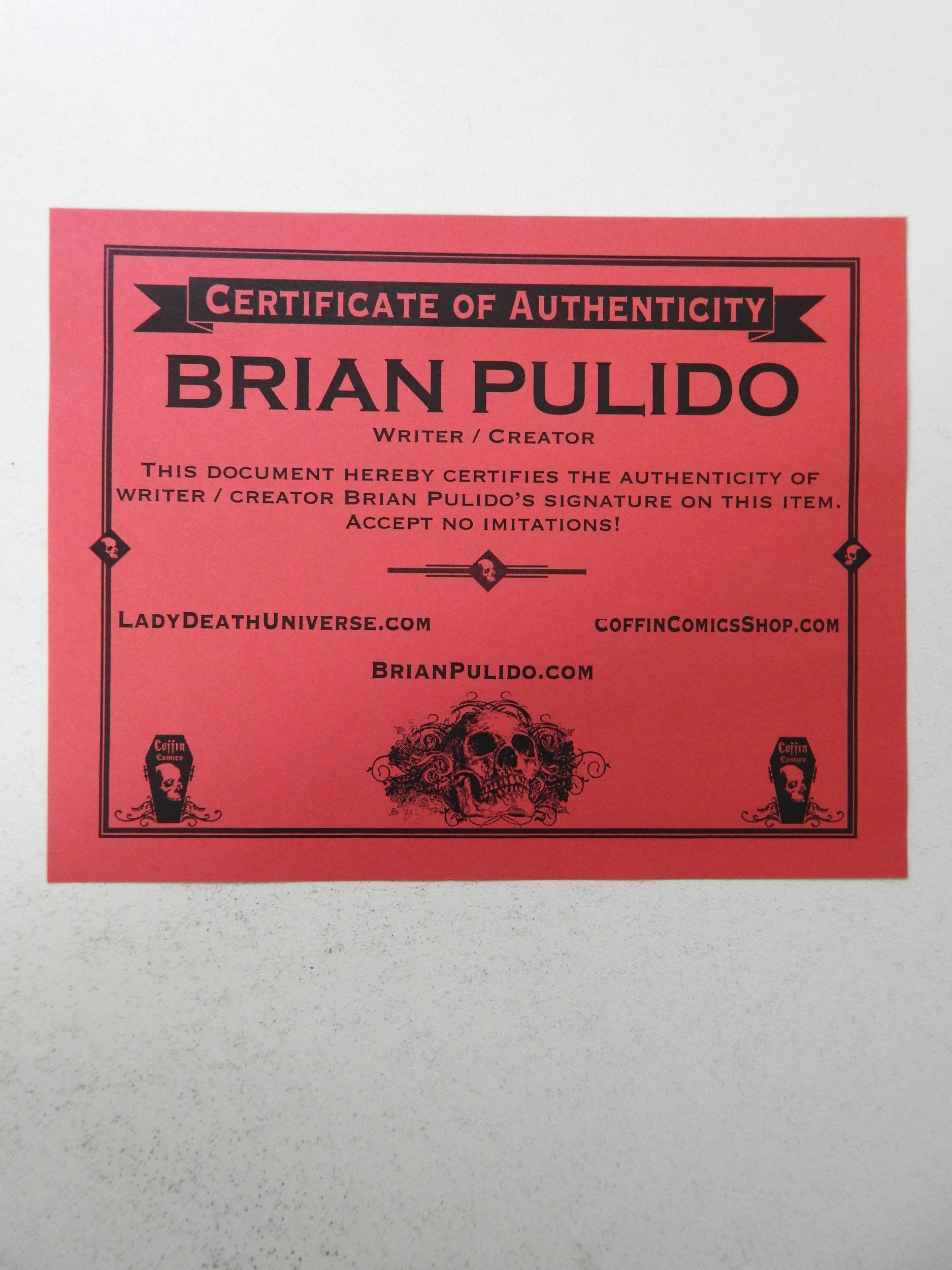 Lady Death: Retribution #1 Armor Edition NM Condition! Signed W/ COA ...