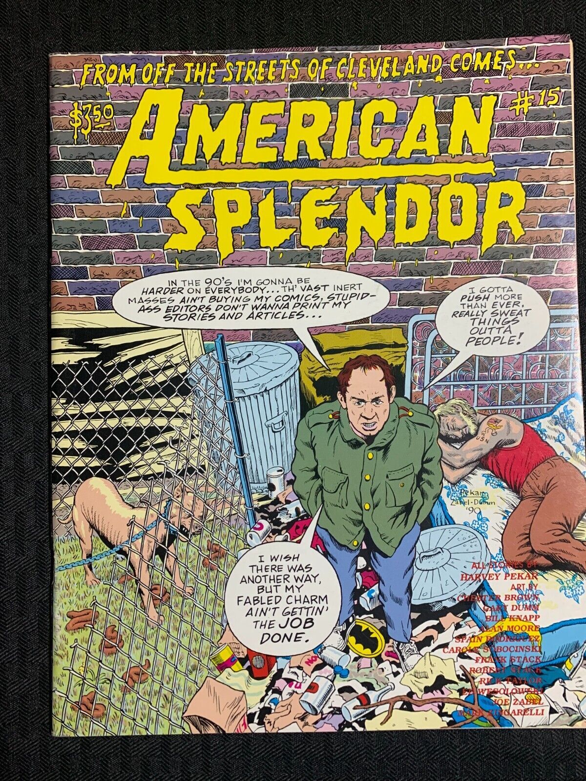 1990 AMERICAN SPLENDOR Magazine #15 FVF 7.0 Harvey Pekar / Chester ...