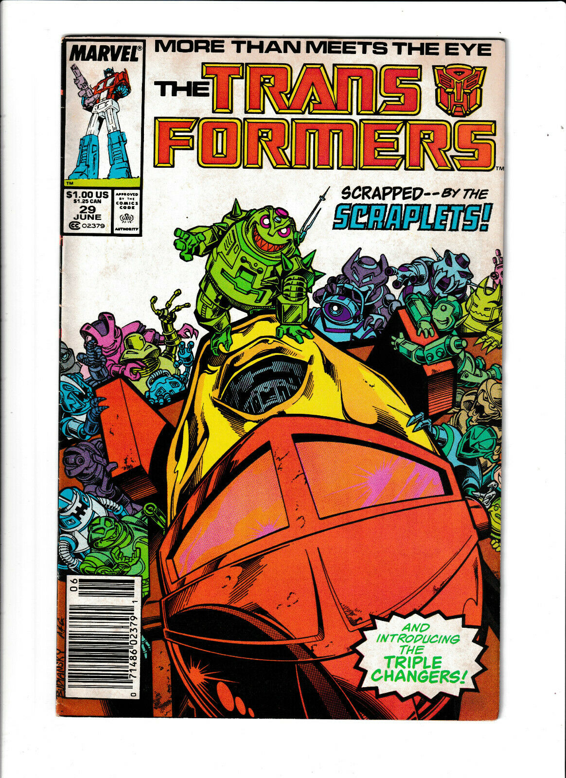 Transformers Marvel Comics #29 FN 6.0 Optimus Prime Autobots Megatron ...
