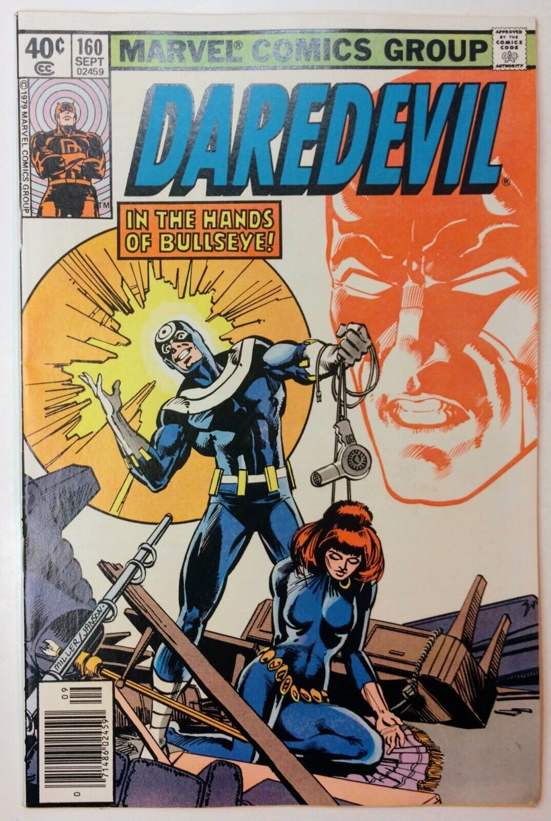 Daredevil #160 Newsstand (1979) Frank Miller Cover, Bullseye & Black ...