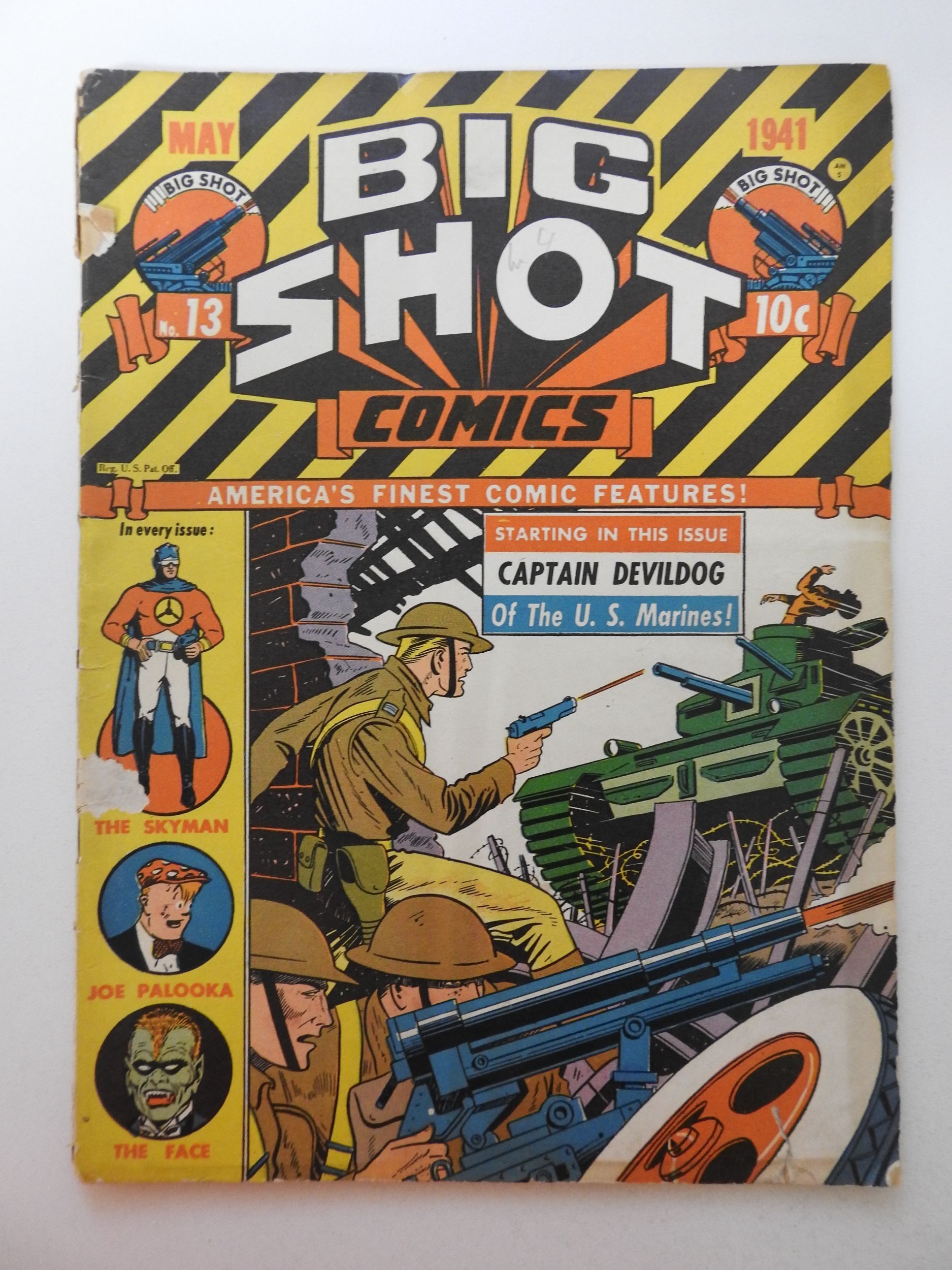 Big Shot Comics #13 (1941) Captain Devildog of The U.S. Marines!! GVG Condition! | Comic Books ...