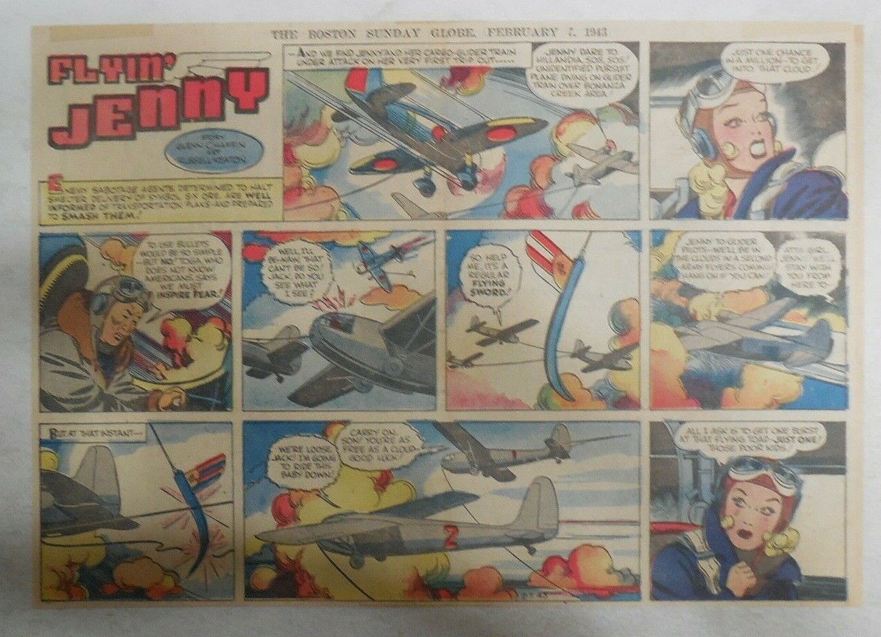 Flying Jenny Sunday Page by Russell Keaton from 2/7/1943 Size: 11 x 15 ...