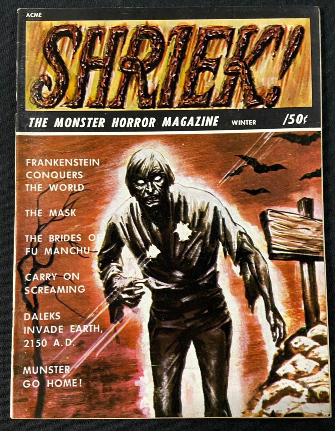 Shriek #4 the Monster Horror Magazine Winter 1967 VF+ | Comic Books ...