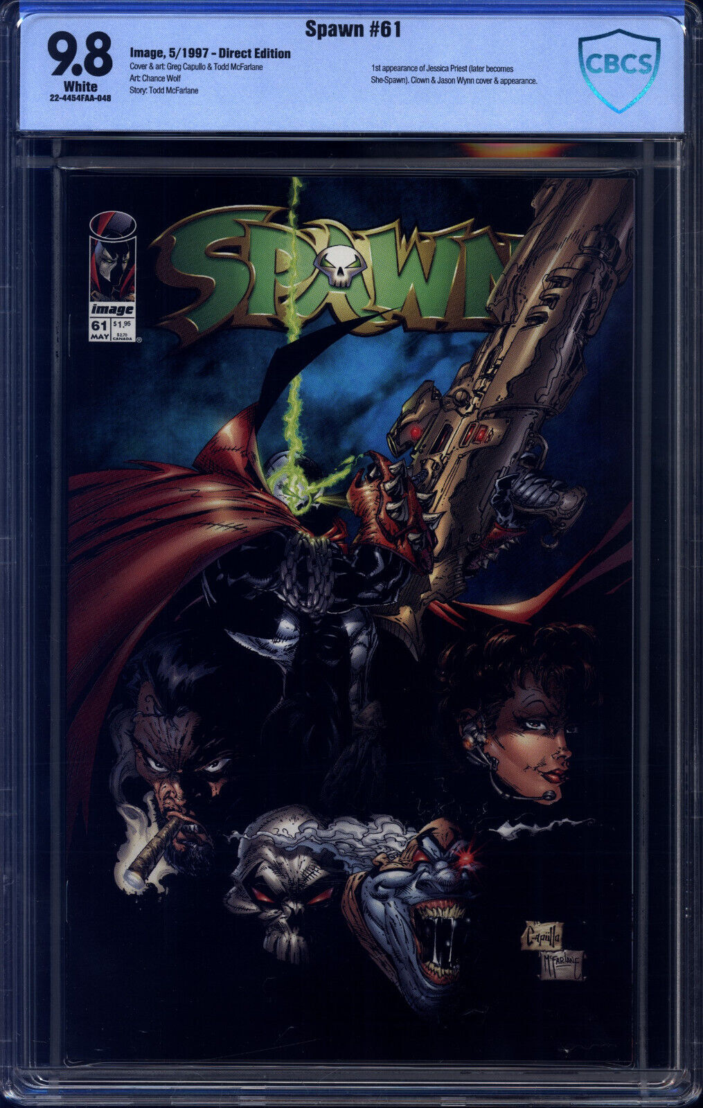Spawn #61 CBCS 9.8 McFarlane, Capullo, Wolf, 1st Jessica Priest (She ...