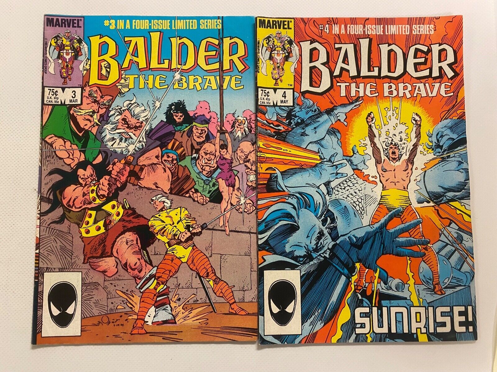 4 Balder the Brave Marvel Comics Complete LTD Series #1 2 3 4 63 KM1 | Comic Books - Modern Age ...