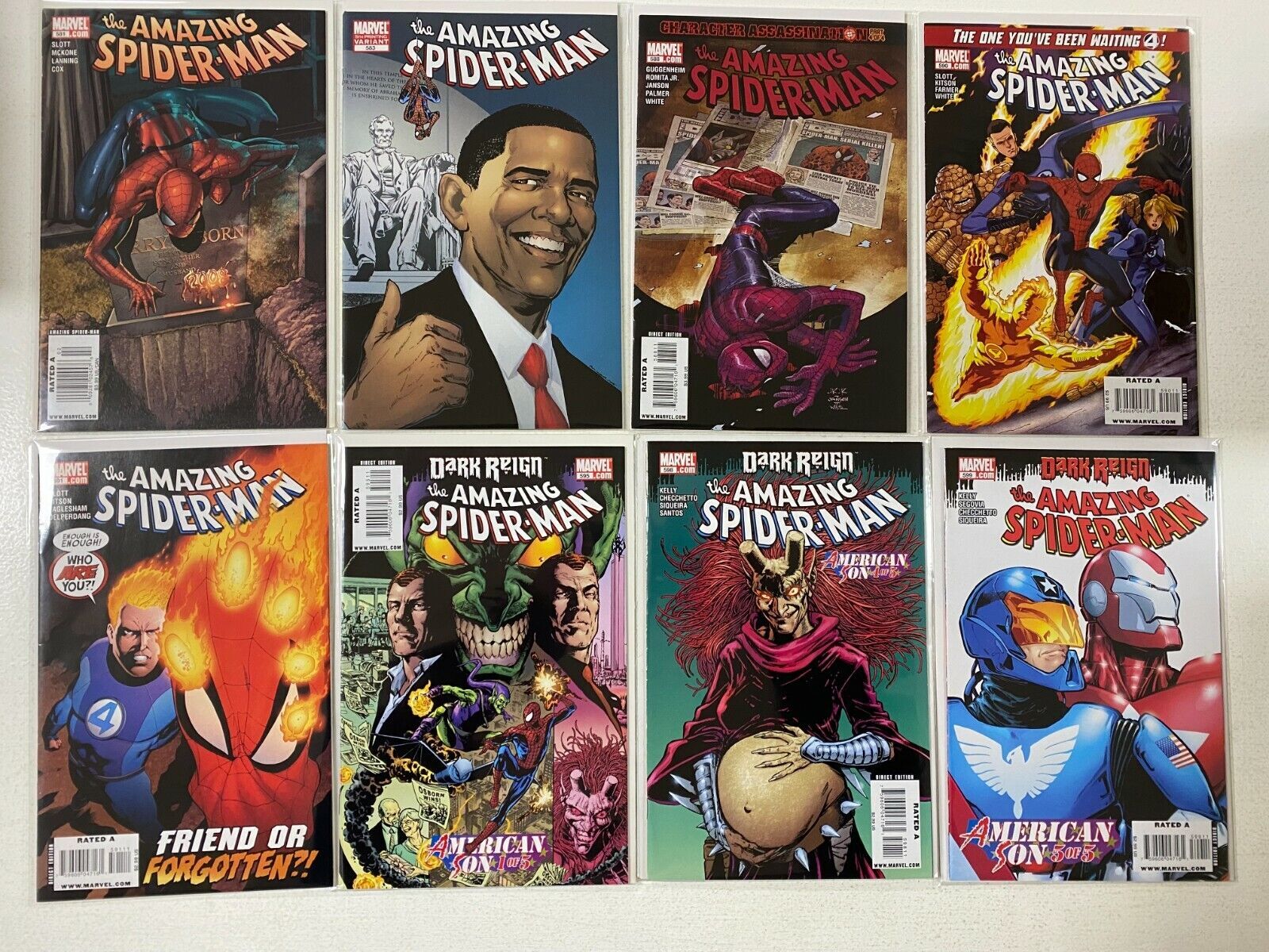 Amazing Spider-Man Comic Lot #552-599 24 Diff 8.0 VF (2008+09) | Comic ...