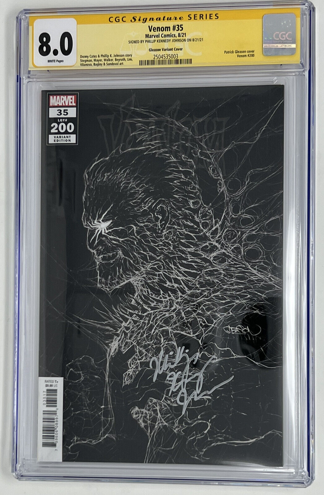 VENOM 35 - Gleason Variant Signed P. K. Johnson CGC | Comic Books ...