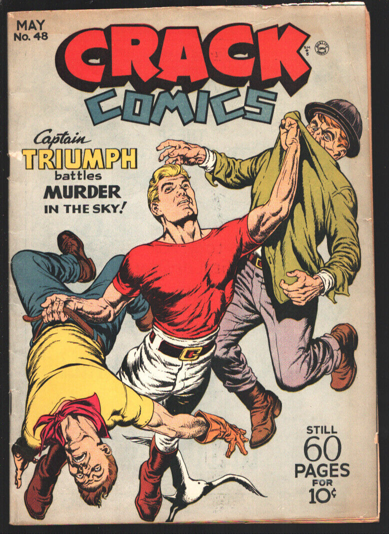 Crack Comics #48 1947-Captain Triumph cover & story by Reed Crandall ...