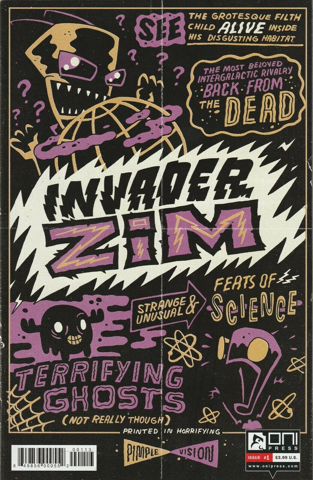 Invader Zim # 1 Variant Cover 3rd Print NM- Oni Press 2015 [E9] | Comic ...