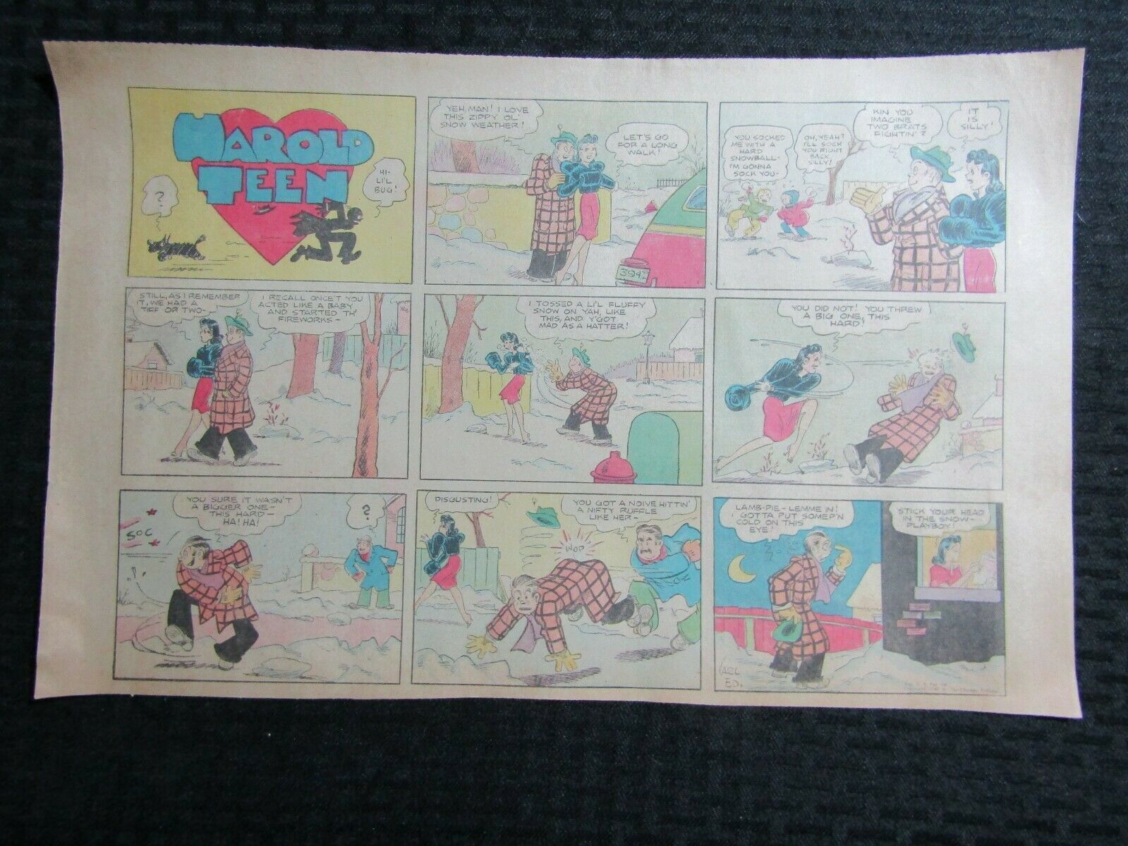 1930's/40s HAROLD TEEN by Carl Ed 15x11 Newspaper Comic Strip LOT C of ...