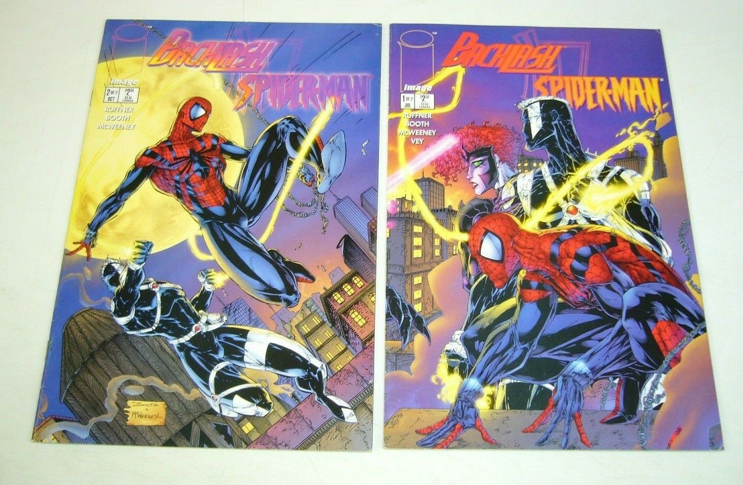 Backlash/Spider-Man #1-2 FN complete series - venom brett booth marvel ...