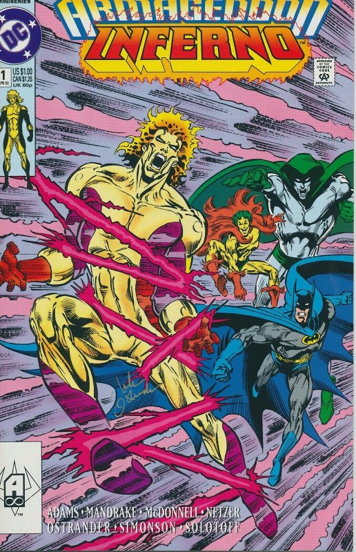 Armageddon Inferno #1 Signed by John Ostrander DC Comics 1992 Eb204 ...